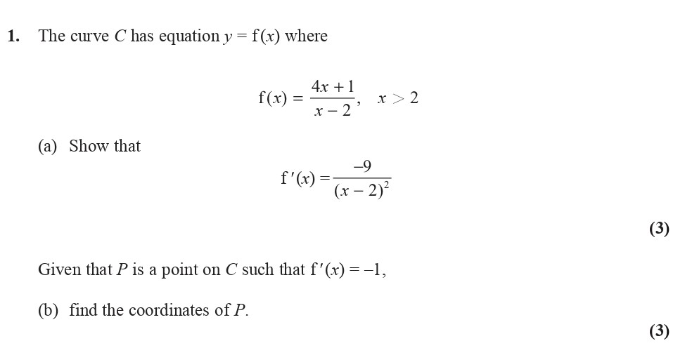 A-Level Edexcel Maths Pure Trigonometric Functions: The curve C has equation y = f(x